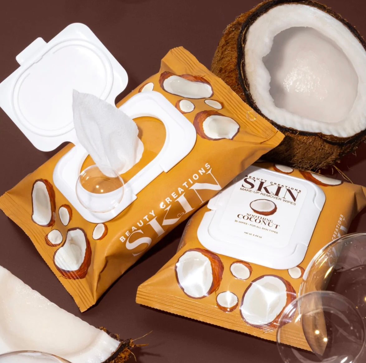 Coconut Soothing Makeup Remover Wipes – Glam by Brittany Ann